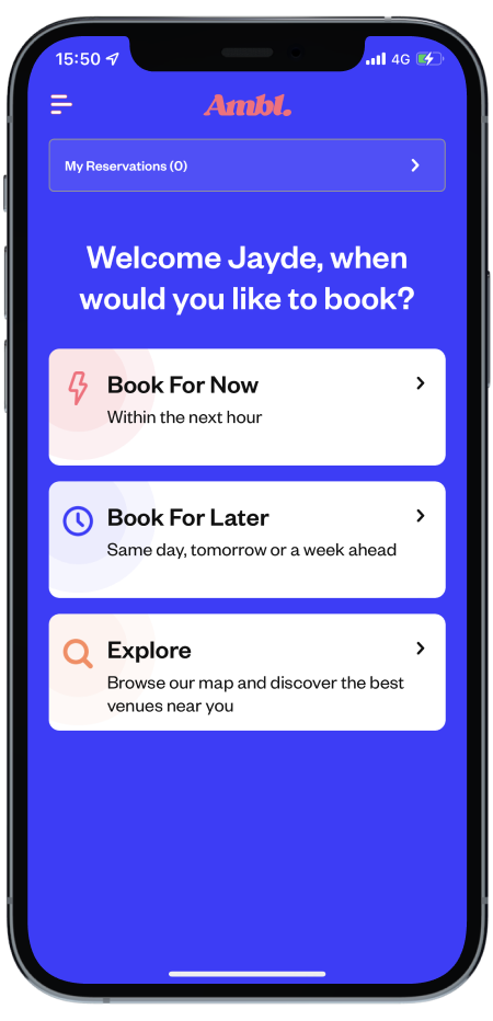 AMBL - Helping people find last-minute reservations.